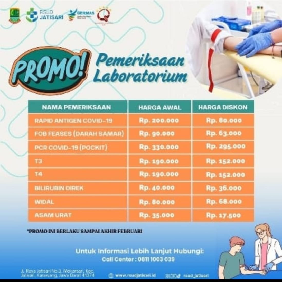 Awal tahun 2025 RSUD Jatisari Berikan Promo Pemeriksaan Kesehatan ...