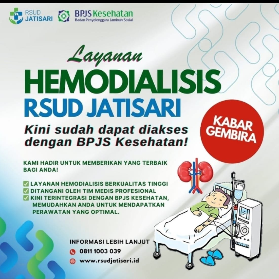Kini Pelayanan Cuci Darah di RSUD Jatisari Bisa Diakses BPJS Kesehatan ...